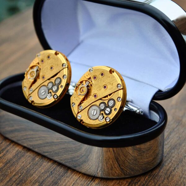 Gold Watch Cufflinks