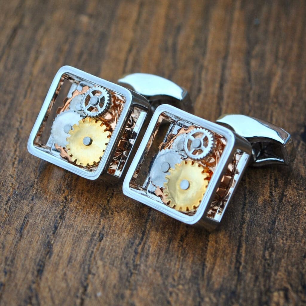 Square Cog Gear Cufflinks