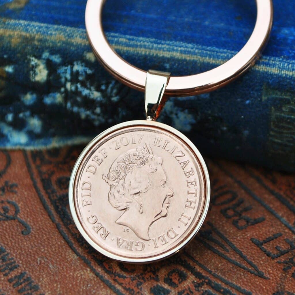 U Letter A to Z 10p Coin Keyring