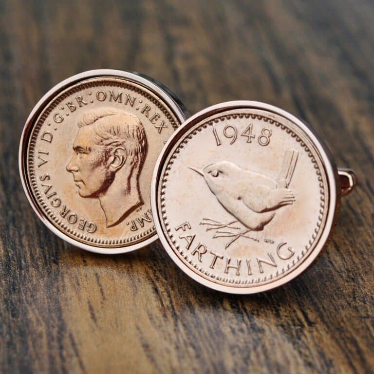 1948 Sixpence Coin Tie Pin, 78th Birthday Gift- Gold Plated