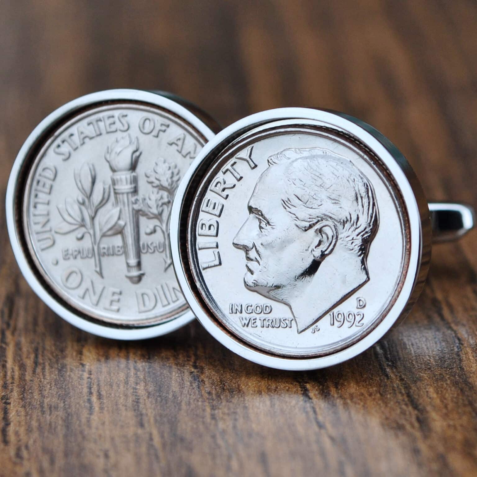 1992 Twenty Pence Coin Keyring, 33rd Birthday Gift- Silver