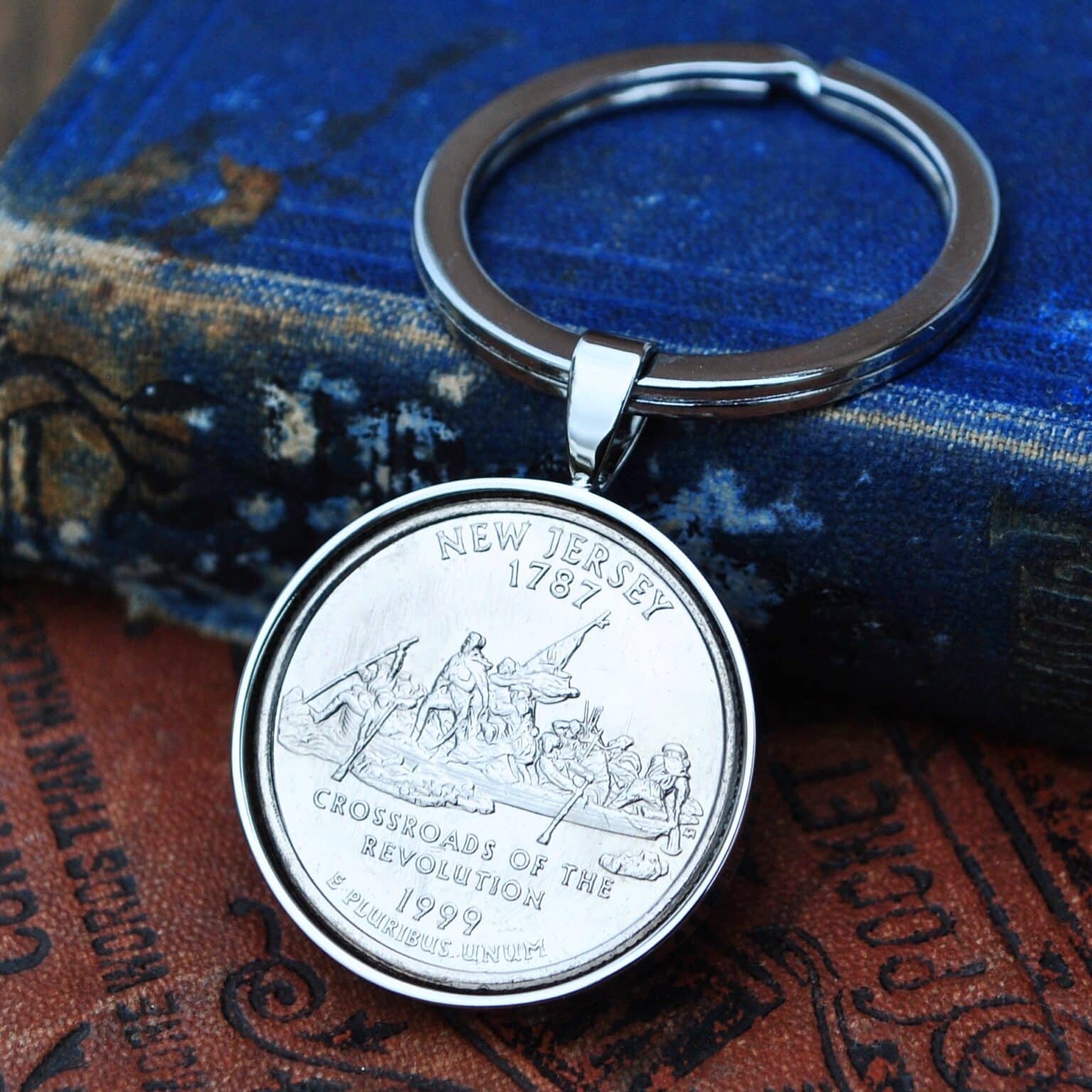New York State Quarter Coin Keyring