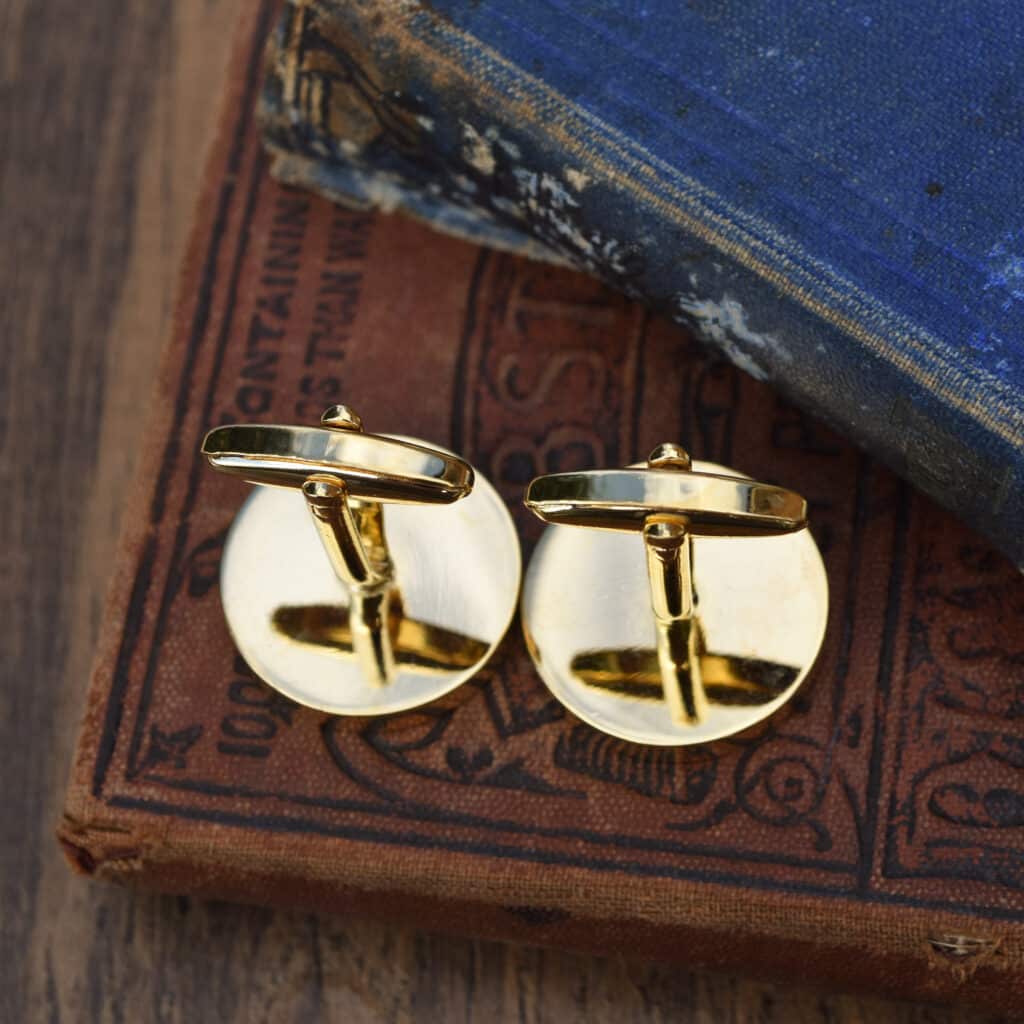 1964 Lucky Sixpence Coin Cufflinks, 60th Birthday Gift- Gold